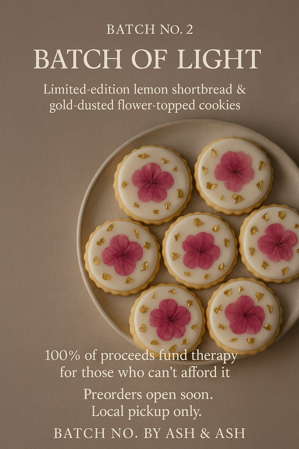 Batch No. 02 - Lemon Glazed & Gold Shortbread Cookies | Ash & Ash Noshery